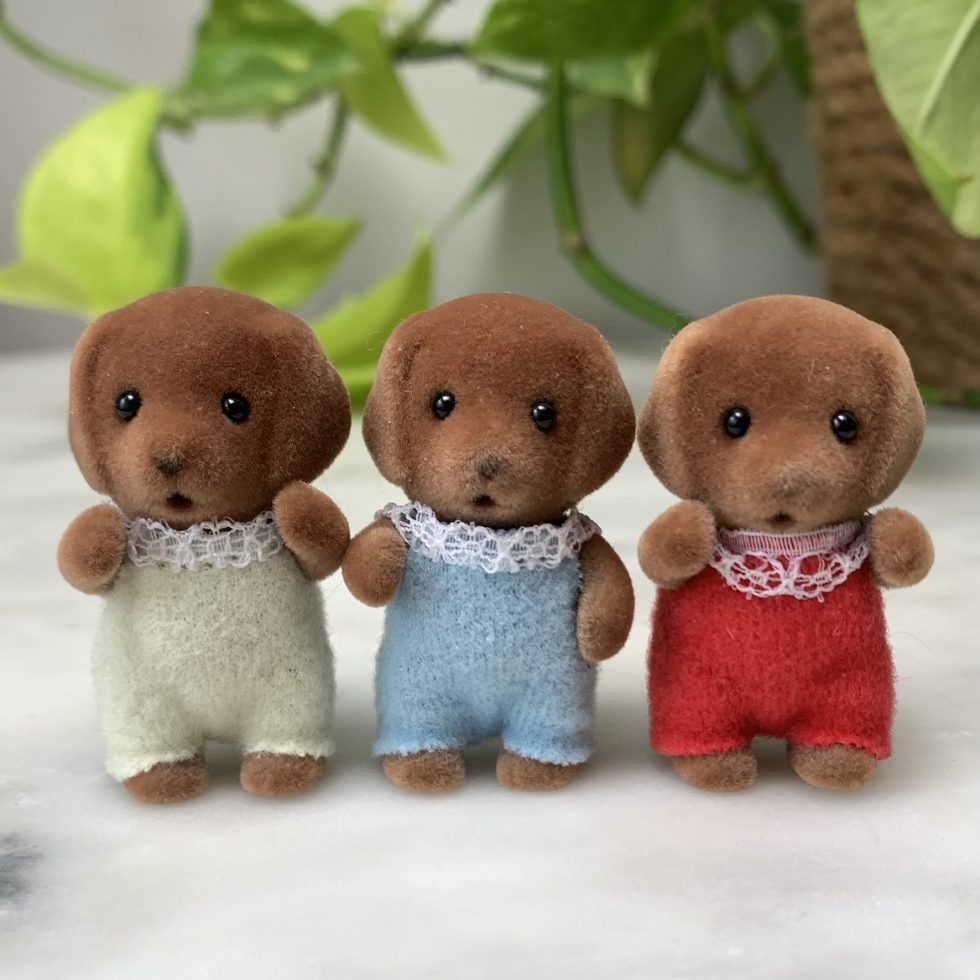 Calico Critters Chocolate Brown Labrador Triplets | I Gift Vintage ...